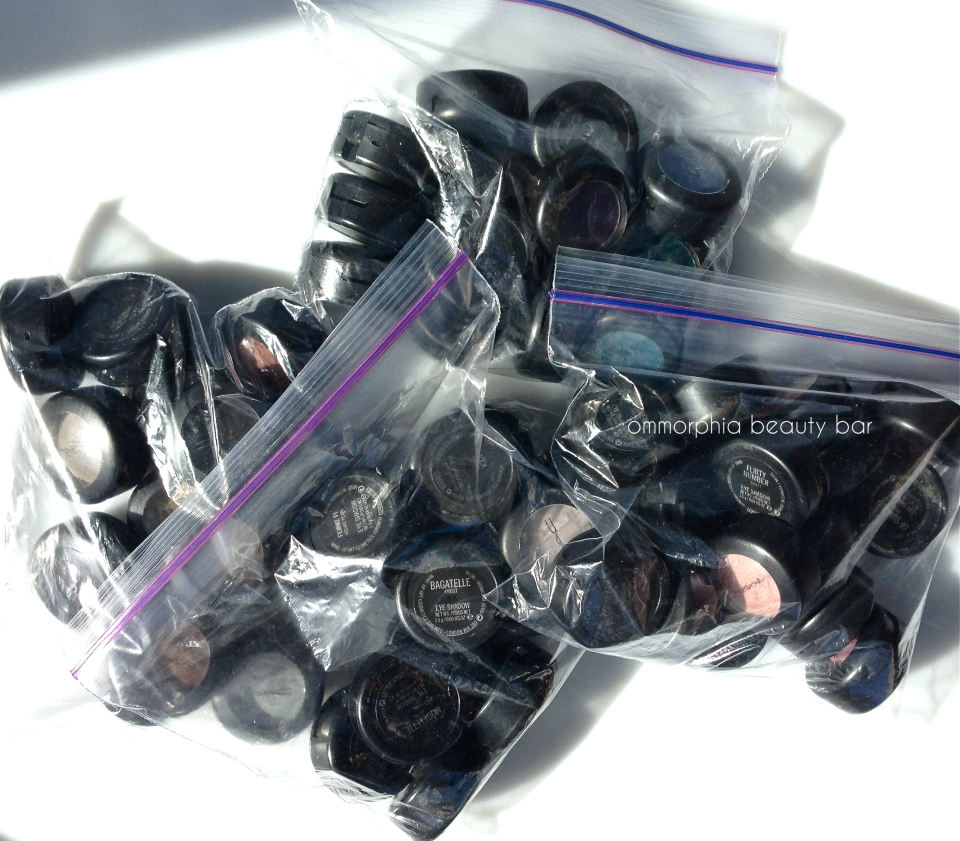 MAC de-potting project … or how I finally organized my eyeshadow ...